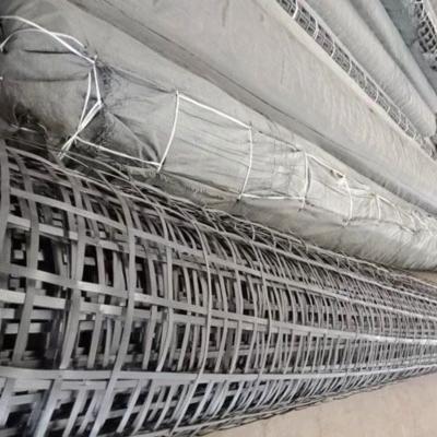 China PE Coating Steel Plastic Geogrid 50kN/M – 100kN/M Geogrid Retaining Wall for sale