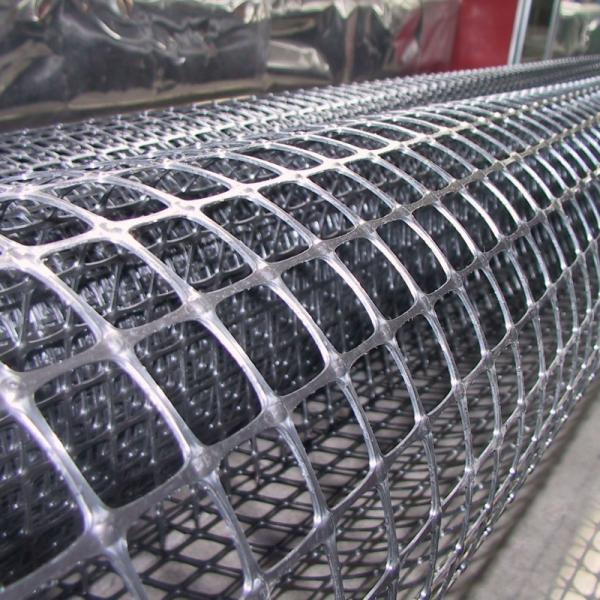 Quality Soil Stabilization Biaxial Plastic Geogrid 2m - 5m  Pp Biaxial Geogrid 50m for sale