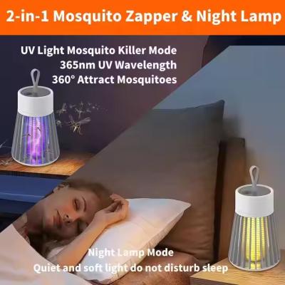 China Rechargeable Type 2 in 1 LED UVA Trap Light Indoor Anti Mosquito Lamp Fly Cather Rechargeable Mosquito Zapper for sale
