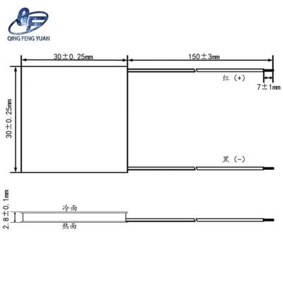Cina 30*30 mm 12V 6A TES1-12706 termogeneratore frigorifero termoelettrico efficienza semiconduttore raffreddatore di vino elettrico in vendita