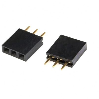 Cina Presa per intestazione pin femmina a fila singola da 2,54 mm 1 * 2p 3p 4p 5p 6p 7p 8p 9p 10p 12p Connettore pin in vendita