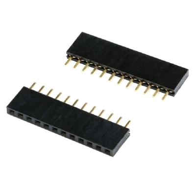 Cina Presa per intestazione pin femmina a fila singola da 2,54 mm 1 * 2p 3p 4p 5p 6p 7p 8p 9p 10p 12p Connettore pin in vendita