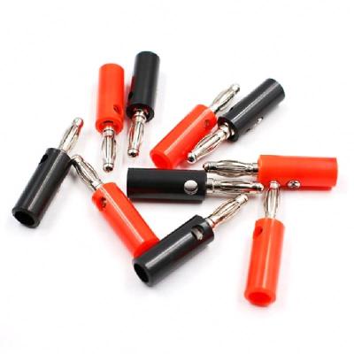 China Speaker Screw Banana Gold Plate Plugs Connectors 4mm Black Red factory On-line Wholesale Golden for sale