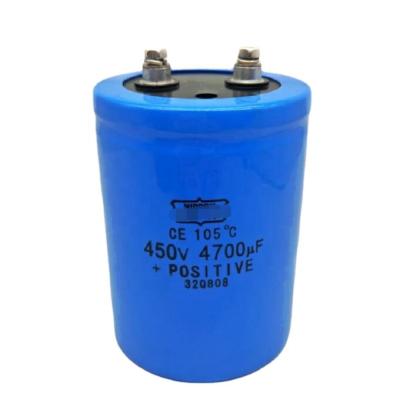 China High quality Screw Terminal Aluminium Electrolytic Capacitor 450V 4700UF blue one for sale