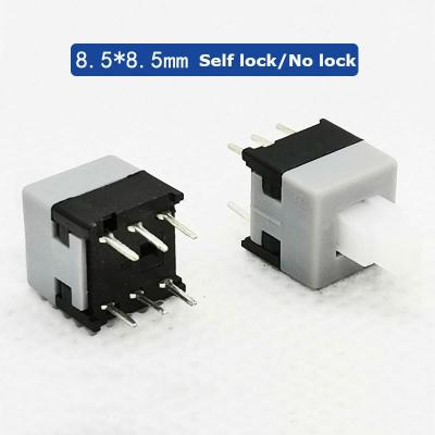 China Power Slide A8L-21-13N2 10A 250V On-Off Switch Button Black Micro Pressure Switches for sale