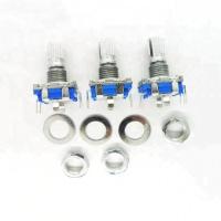 China Hot selling Rotary Encoder Coded Switch EC11 Digital Potentiometer With Switch Five-legged Long 15MM Plum for sale