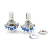 China Hot selling Rotary Encoder Coded Switch EC11 Digital Potentiometer With Switch Five-legged Long 15MM Plum for sale