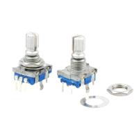 China Hot selling Rotary Encoder Coded Switch EC11 Digital Potentiometer With Switch Five-legged Long 15MM Plum for sale