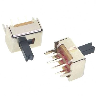 China Slide switch Toggle switch SS22D07 2P2T 6Pins Vertical Handle high 5mm SS-22D07 VG5 for sale