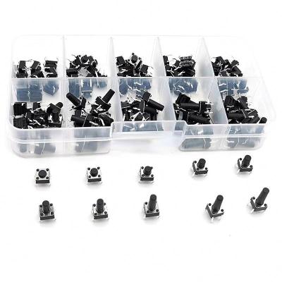 China 10 models 6*6 Tact Switch 6x6 on off Tactile Push Button Switch Kit Height: 4.3MM-13MM 4Pin Micro Key switch for sale