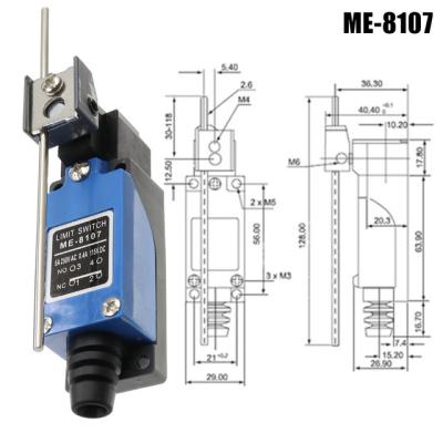 China AC250V ME-8104 ME-8107 ME-8108 ME-8111 ME-8112 ME-8166 -8169 Limit Switch Rotary Adjustable Roller Lever Arm Travel Switch for sale