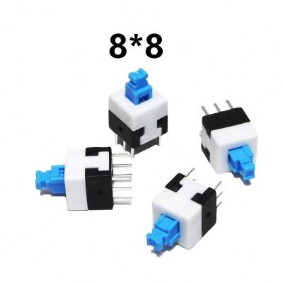 China 5.8x5.8 7x7 8x8 8.5x8.5mm LOT Self Locking / UNlock Push Tactile Power Micro Switch 6 Pin Button Switches for sale