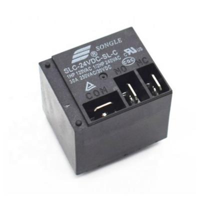 China Hot selling Power Relays SLC-24VDC-SL-C 24V 30A T91 HF2100 A set of conversions 5PIN DIP relay for sale