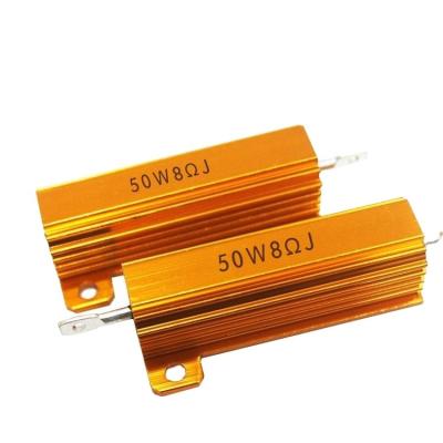 China 50w Golden Shell 8r Aluminum Resistance for sale
