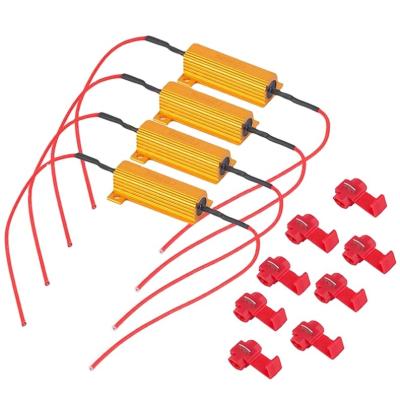 China Factory Wholesale RX24 50w 6rj 8rj Golden Aluminium Case Resistor Wire Wound Resistor For Load for sale