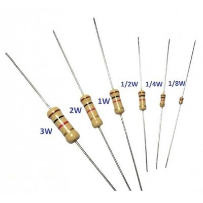 China Assorted Resistors 1% 5% Tolerance 1/4W 600 Ohm Carbon Film Resistors for sale