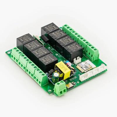 China Integrated Circuits IC 8 Channel WiFiZigbee Remote Control Relay Support 4 Way Circuit Status Display + 4 Temperature and Humidity Input Control for sale
