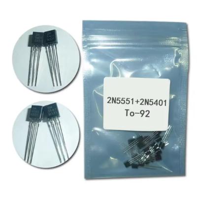 China Integrated Circuits IC Transistors DIP 2N5551 2N5401 5551 5401 TO 92 25PCS 2N5401 25PCS 2N5551 Transistors for sale