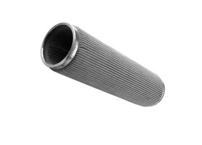 China Fibra de acero inoxidable sinterizada del metal del elemento filtrante plisada para la industria en venta