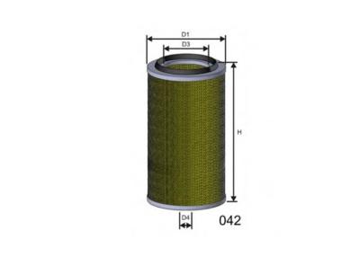 Cina Air Filter 520.7mm Height (Air Supply) PA2573 in vendita