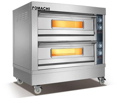 China Hot Sale Electric Deck Oven 2 Deck 4 Trays Front S/S FMX-O38B for sale