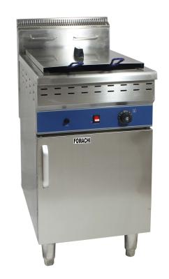 China Electric Fryer with Cabinet Floor Stand 48 Liter Stainless Steel Body 1 Tank 2 Basket Electric Fryer FMX-WE183 for sale