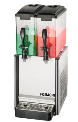 China Commercial Juicer Dispenser Double Tank  R134a Refrigerant Stainless Steel Body Juice Dispenser FMX-J121A for sale