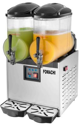 China Commercial Slush Machine DoubleTank 2*12 Liter Stainless Steel  Body Slush Machine FMX-J12B for sale