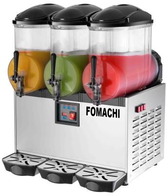 China Commercial Slush Machine Triple Tank 3*12 Liter Stainless Steel  Body Slush Machine FMX-J12C for sale