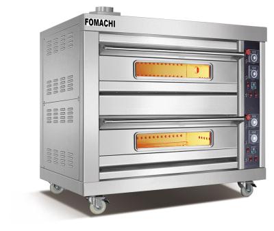 China Gas Deck Oven 2 Deck 4 Trays All Stainless Steel Body Gas Deck Oven FMX-O37BH for sale