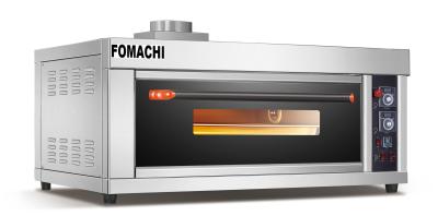 China Gas Deck Oven 1 Deck 2 Trays Front Stainless Steel Electric Deck Oven FMX-O41A for sale