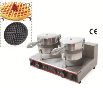 China Waffle Maker Counter Top Double Head Stainless Steel Body Non-stick Plate Electric Waffle Maker FMX-E5B for sale