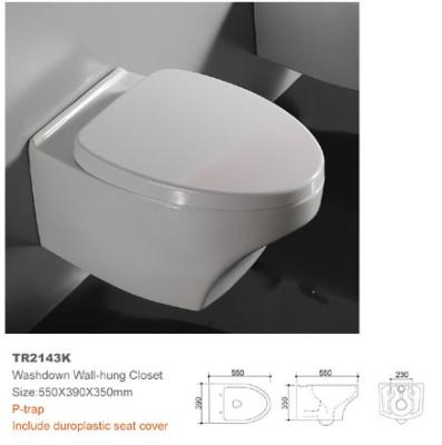 China TREND SANITARYWARE WALL HUNG TOILET RIMLESS TOILET CE APPROVAL ONE PC TOILET P TRAP TOILET S TRAP TOILET MANUFACTURER for sale