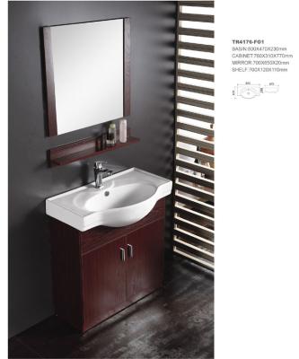 China BATHROOM CABINET BATHROOM VANITY MDF CABINET WITH WASHBASIN for sale