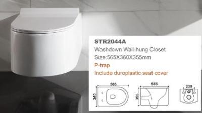 China TREND Rimless P trap wall hung mounted toilet manufacturer in China for sale