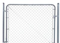 China Galvanized Metal Adjustable Single Walk Through 6ft Chain Link Gate for sale