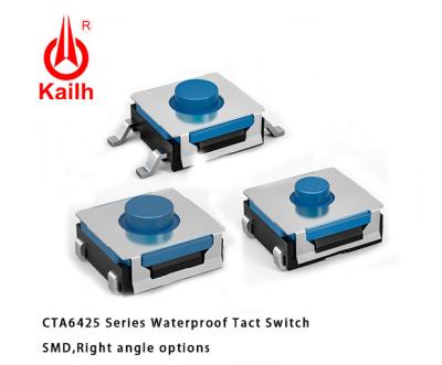 China 6x6mm Sealed Ruber SMT Tactile Switch IP67 Protection for sale