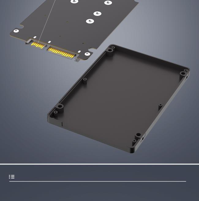 Dual M.2 NGFF to SATA III adapter top view
