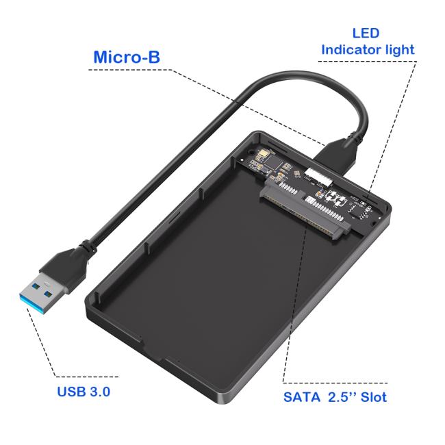 HDD enclosure side view showing USB 3.0 Type C port