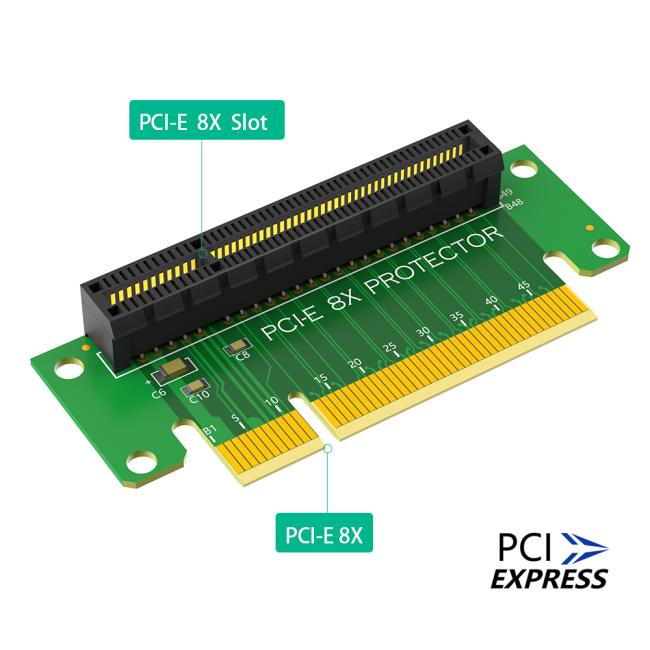 PCI-Express 8X Riser Card angled view