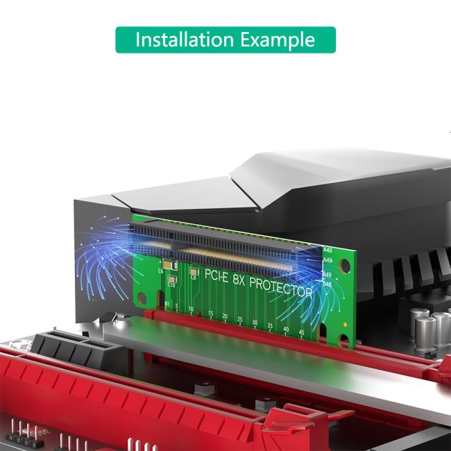 PCI-Express 8X Riser Card installation example