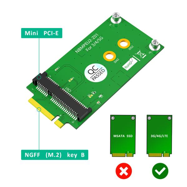Quality USB M.2 Key B to Mini PCI-E Adapter for 3G 4G 5G Module for sale