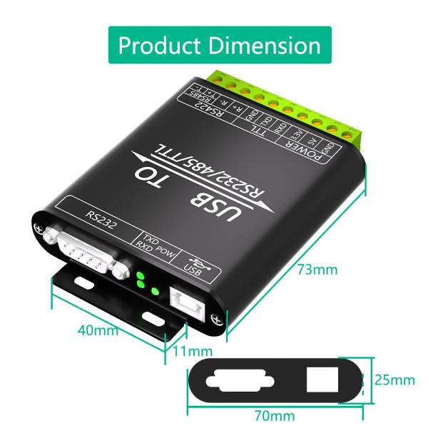 Adattatore di conversione USB-RS232/485/422/TTL con chip CP2102