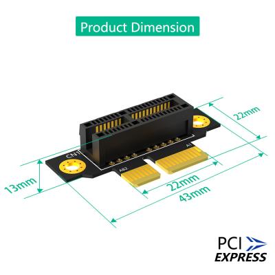 China Reverse 90 Degree PCI-E 3.0 1X Slot To PCIe X1 Adapter Riser Card For 1U Server Case for sale