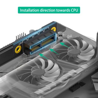 China Reverse 90 Degree PCI-E 3.0 1X Slot To PCIe X1 Adapter Riser Card For 1U Server Case for sale