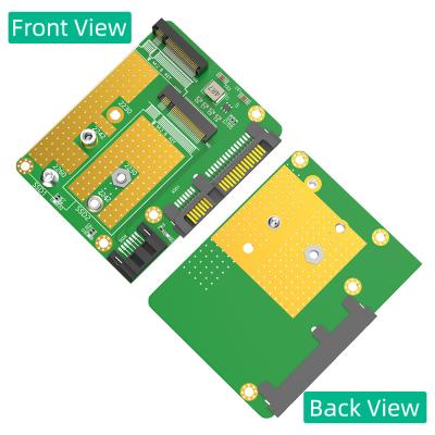 China SATA 3.0 22PIN Interface to 2 x NGFF M.2 Key-B Key B+M SATA SSD Adapter Converter Card With SATA 7Pin Data Cable for sale