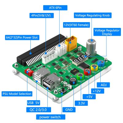 China Power Supply Server PSU Breakout Board QC 2.0 For HP DELTA FUJITSU for sale