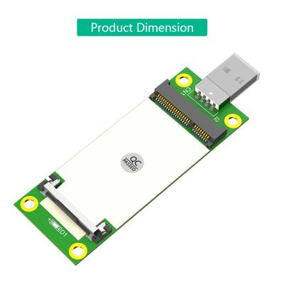 China Mini PCI-E para adaptador USB com slot de cartão SIM para módulo WWAN/LTE à venda