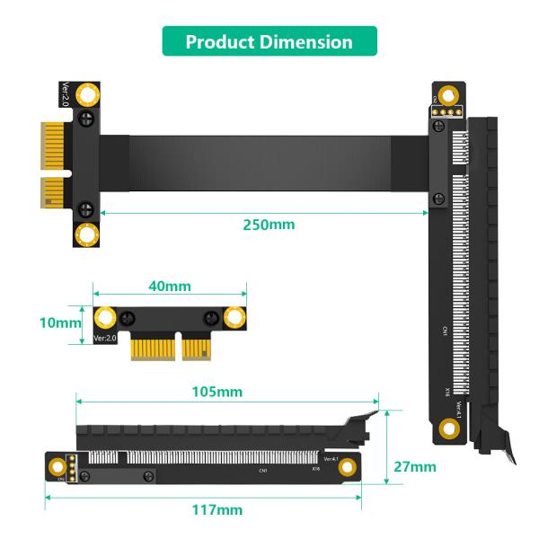 Quality PCI-e PCI Express 3.0 1X to 16X Extension Cable for Speed Data Transfer for sale