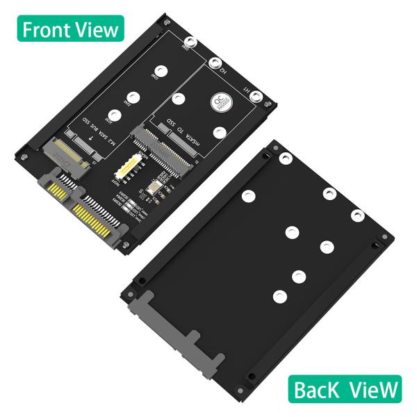 2 en 1 Combine M.2 NGFF Key B & MSATA SSD à SATA3 Adaptateur intégration transparente